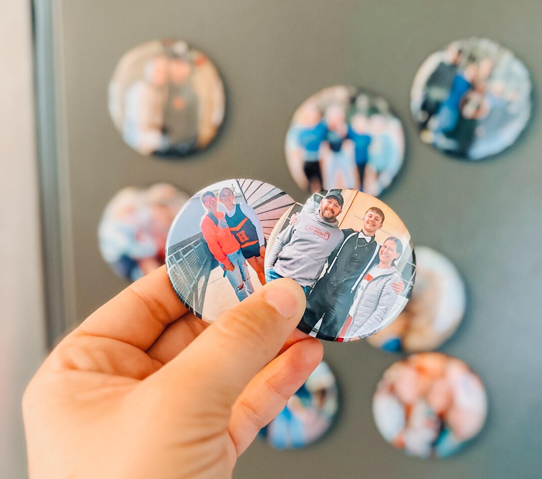 Customized Round/circle Photo or Logo Magnets - Etsy