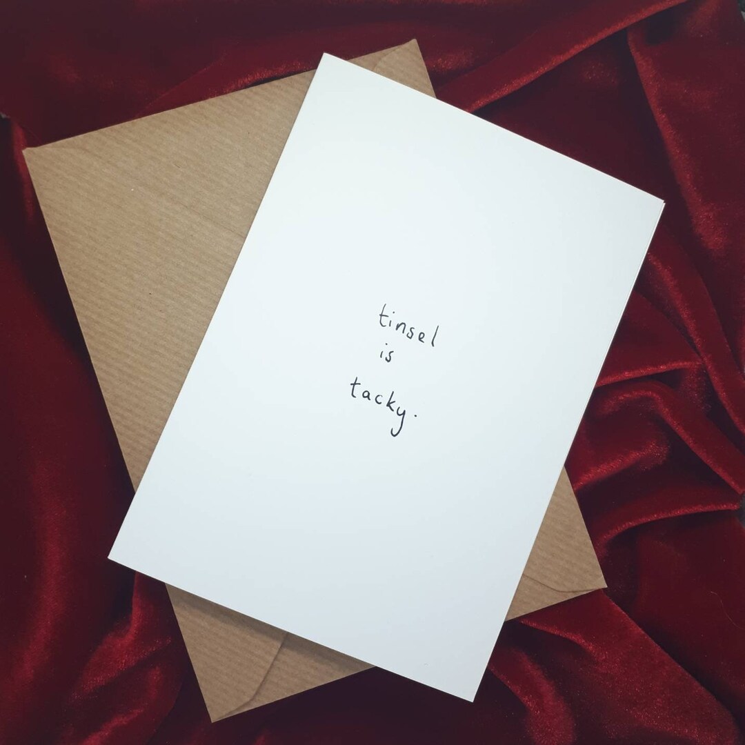 Christmas Card 'tinsel is Tacky' Modernists and - Etsy