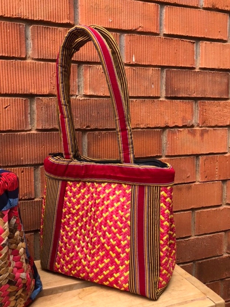 Colourful Banana Fibre Handbag - Etsy UK
