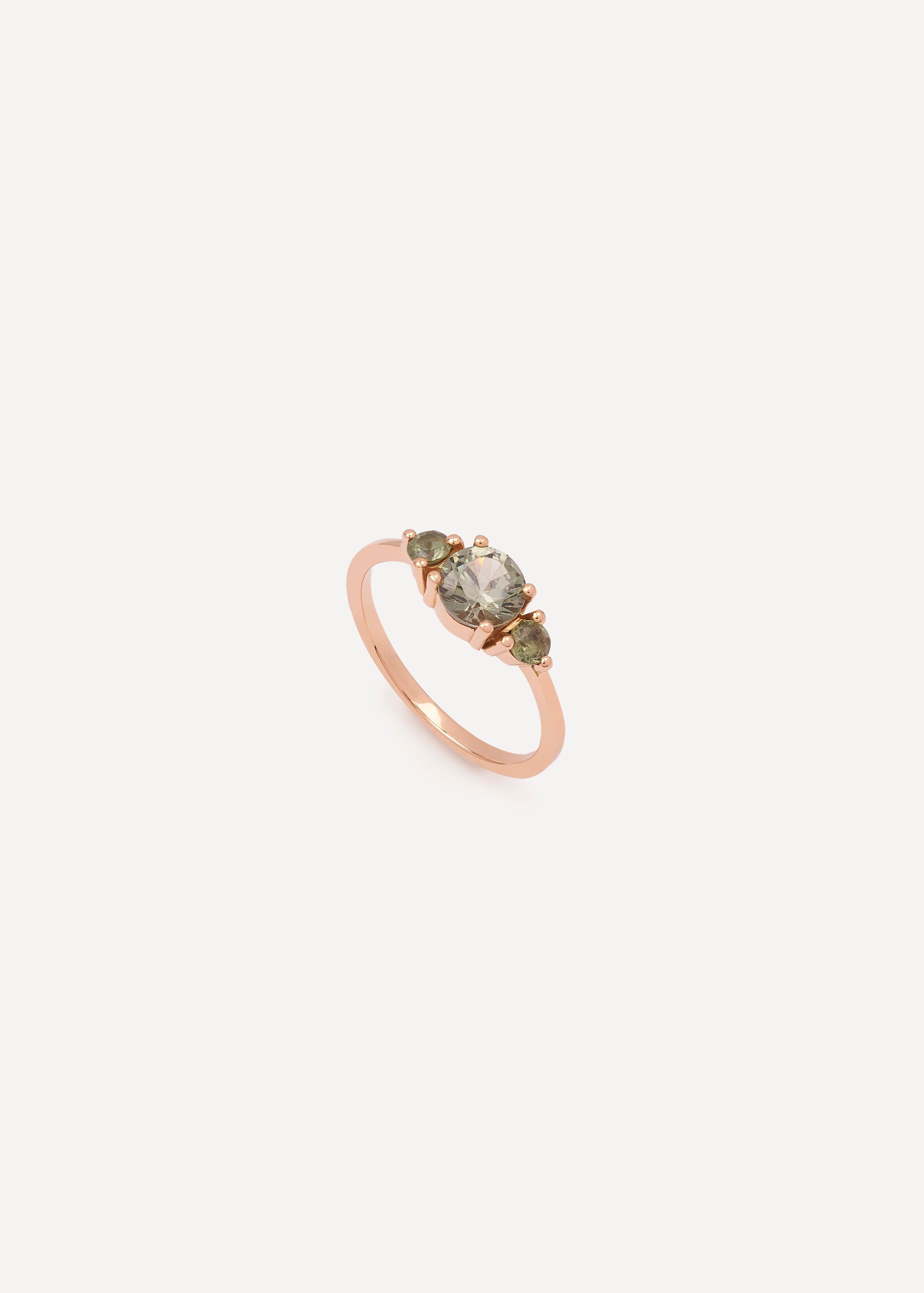 Sage Green Sapphire Engagement Ring, Pale Green Sapphire Ring, Rose ...