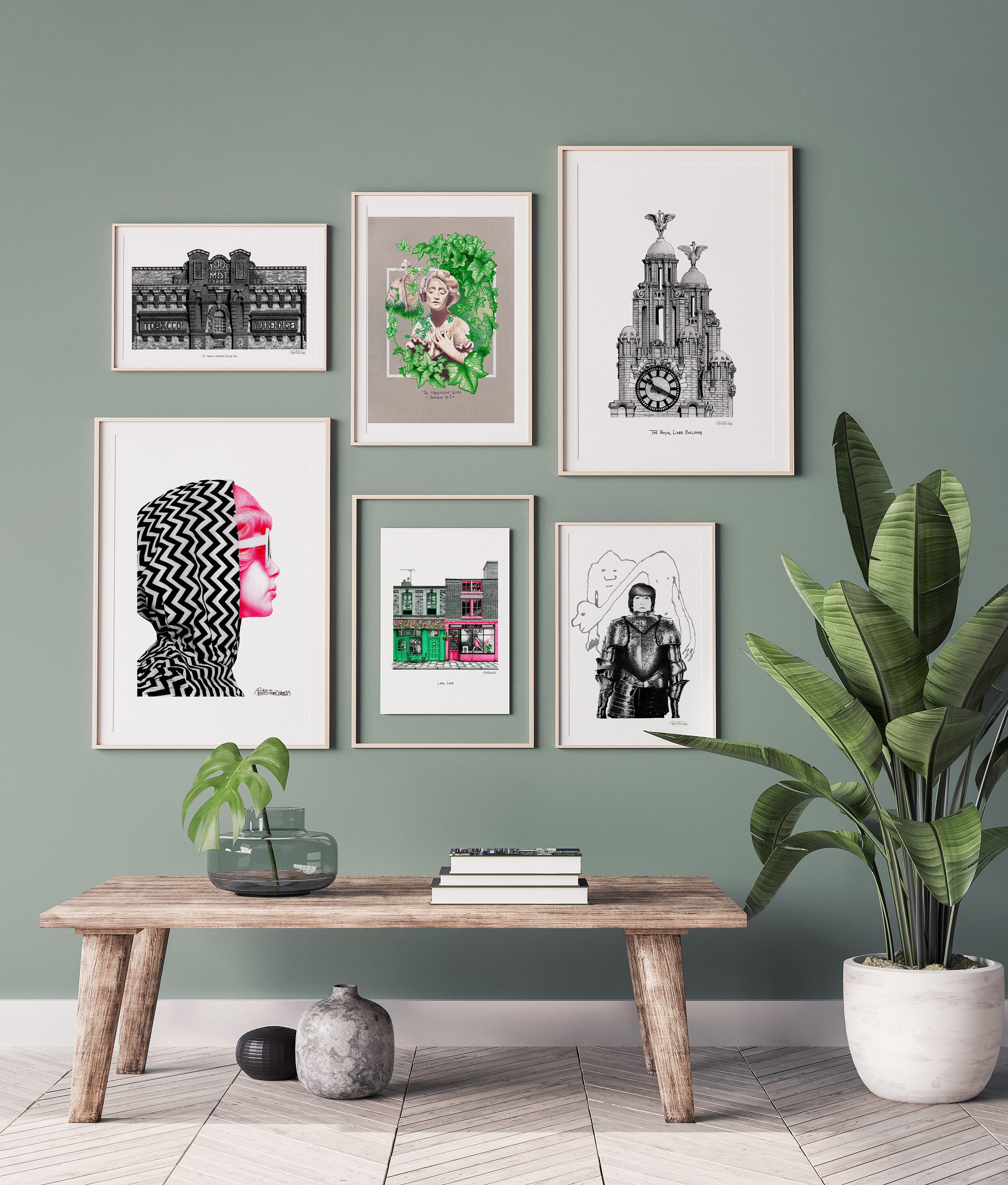 60s Wall Art Fine art print based on my hand-drawn illustration Space ...