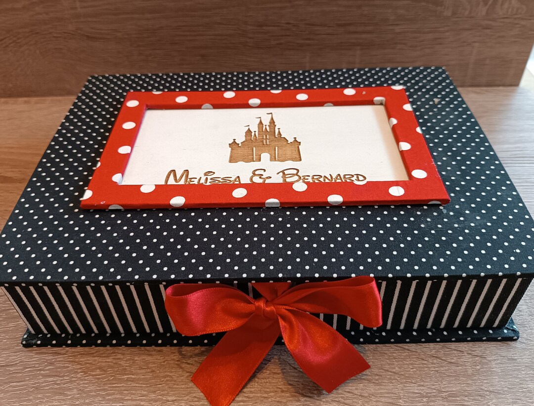Disney Box, Minnie Mickey Memory Box, Fabric Covered Box, Personalized ...