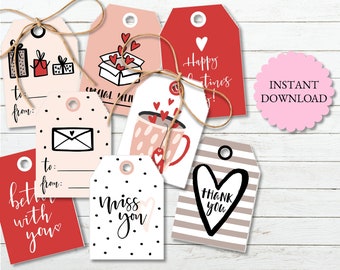 Red gift tags | Etsy
