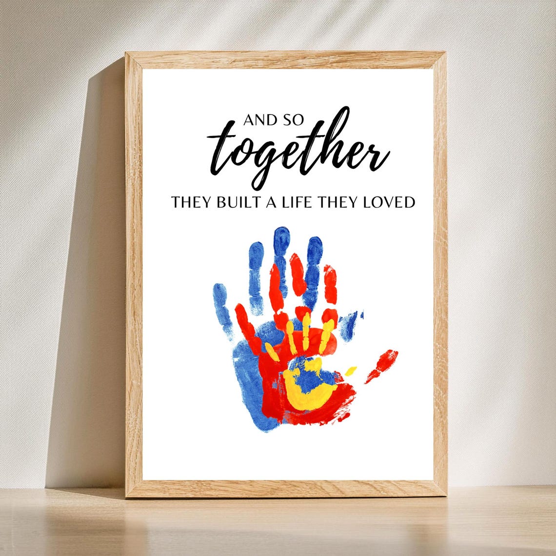 Family Handprint Art Printable | Baby & Kids Keepsake Craft | DIY ...