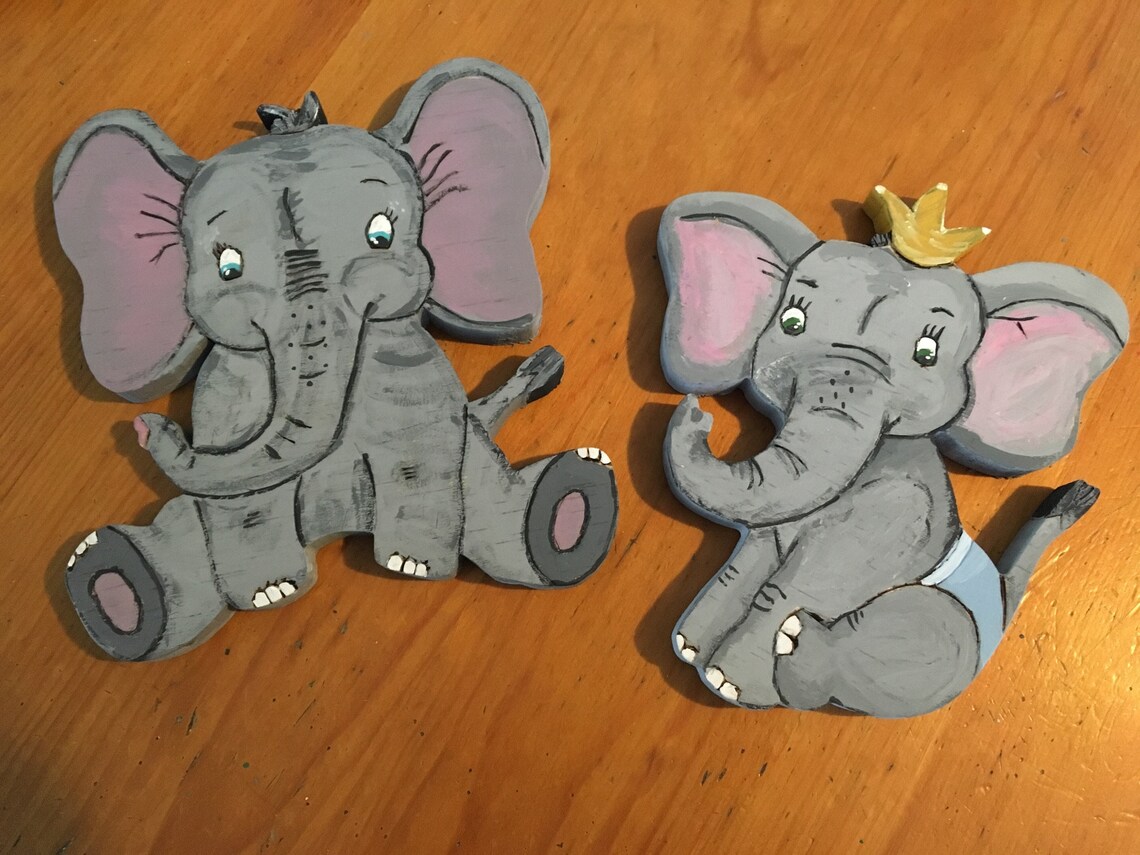 Little Prince Elephant Nursery Wall Decor Wooden Elephant | Etsy