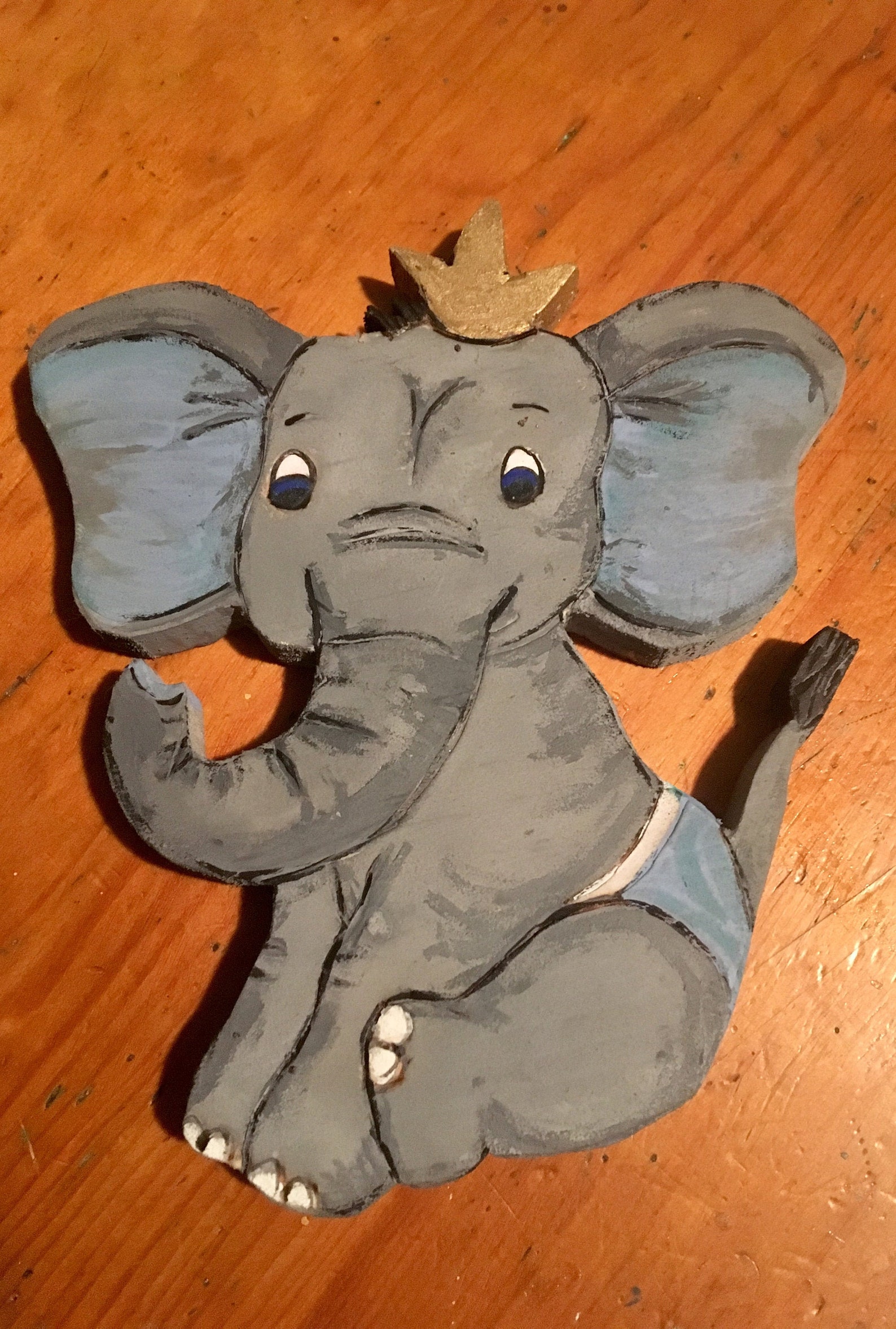 Little Prince Elephant Nursery Wall Decor Wooden Elephant | Etsy