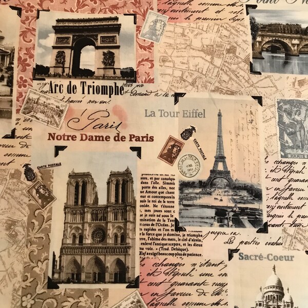 French Themed Fabric - Etsy
