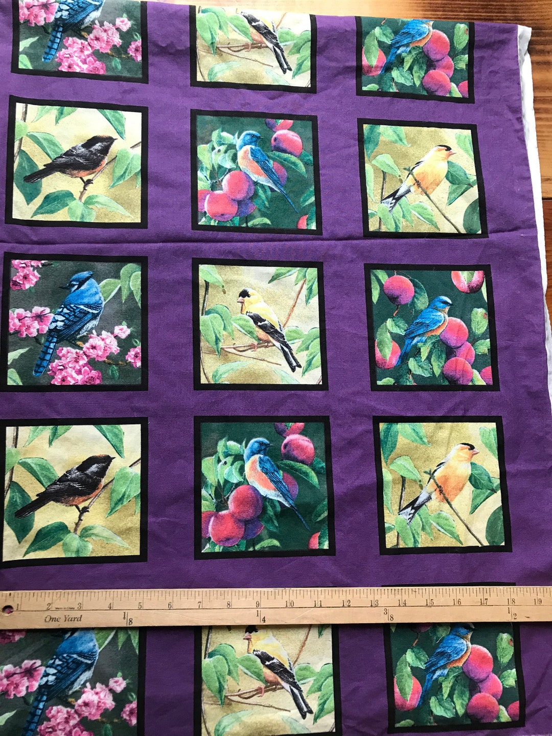 Wild Wings Bird Fabric Panel, Susan Bourdet, Springs Creative Cotton ...