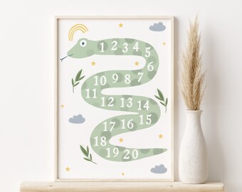 Snake Numbers - Etsy