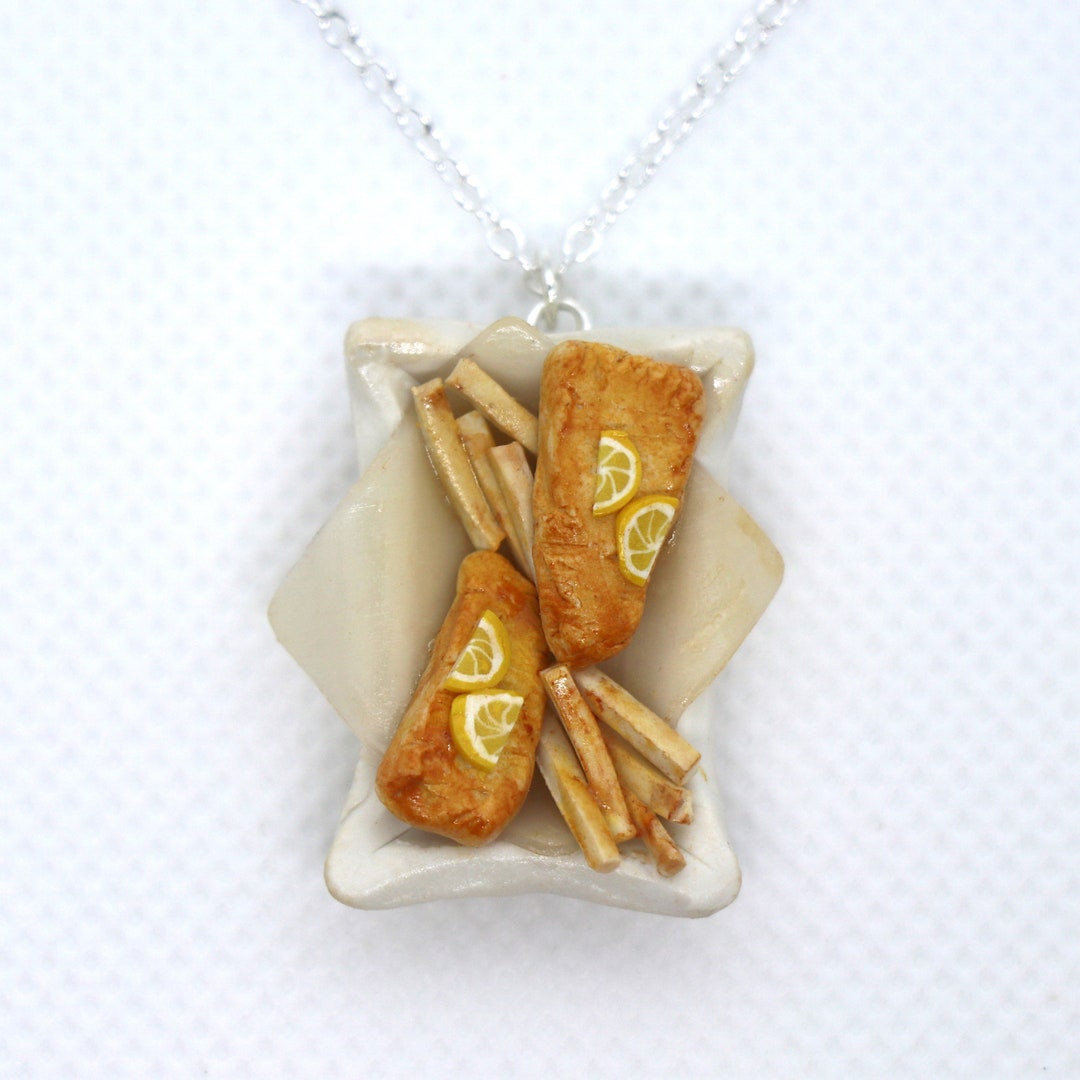 Fish and Chips Charm - Etsy