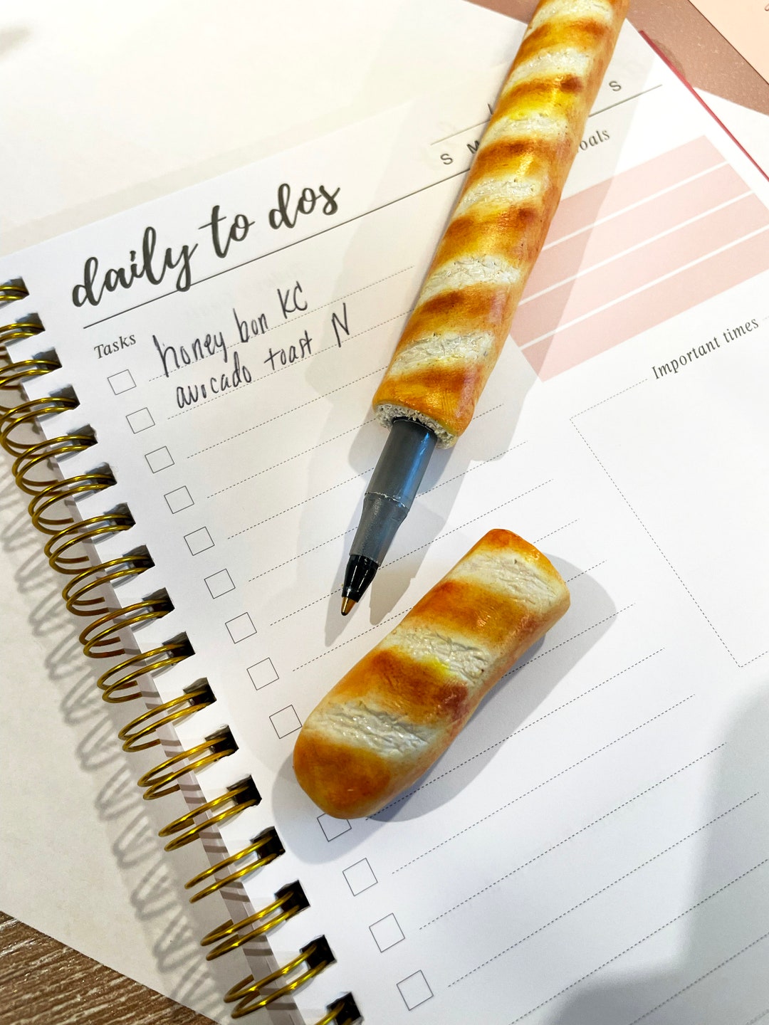 Polymer Clay French Baguette Pen | Bread Lover | Unique Gift - Etsy