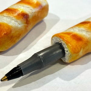 Polymer Clay French Baguette Pen | Bread Lover | Unique Gift - Etsy