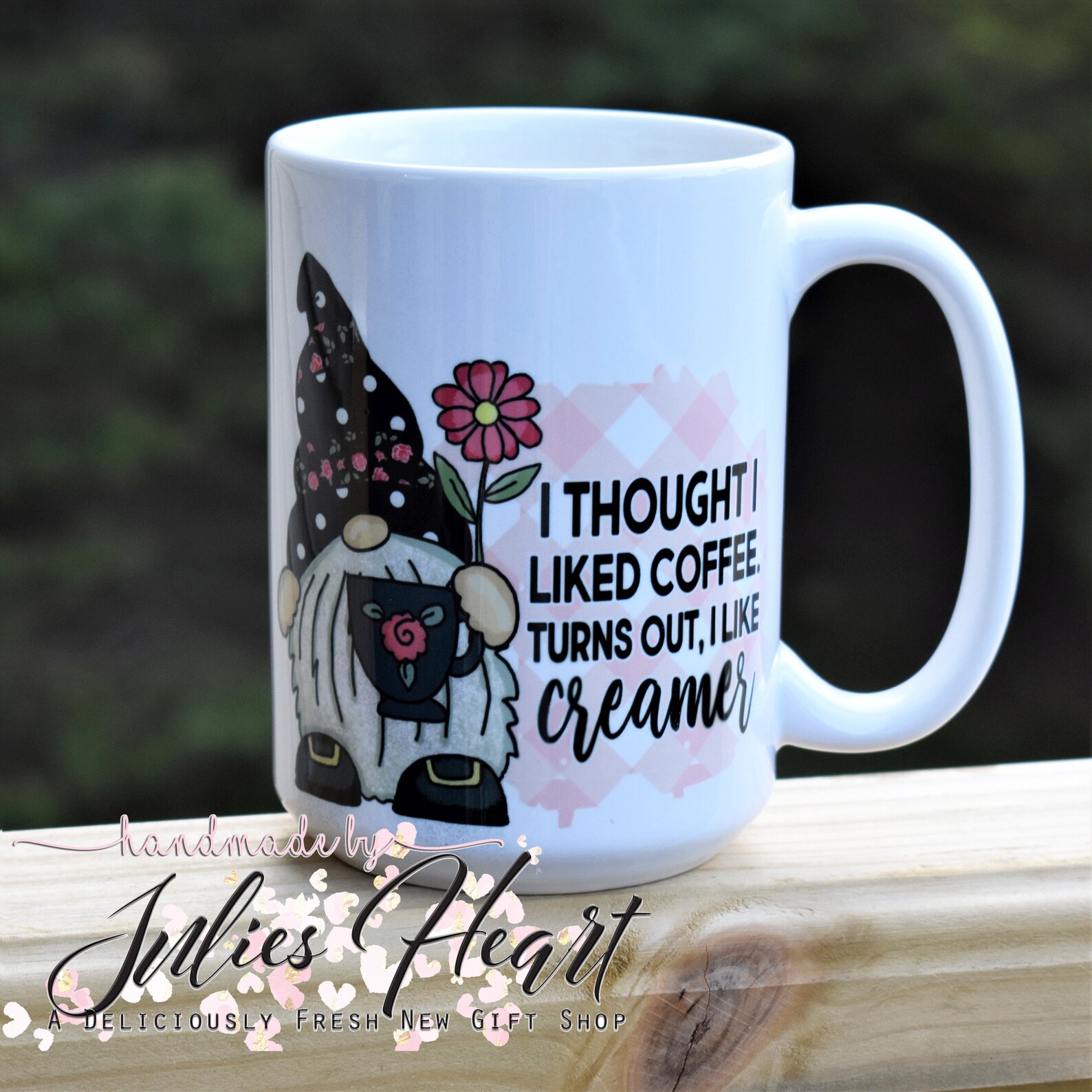 Gnome 15 oz coffee mug Gnome Coffee Cup Cute Gnome Mug | Etsy