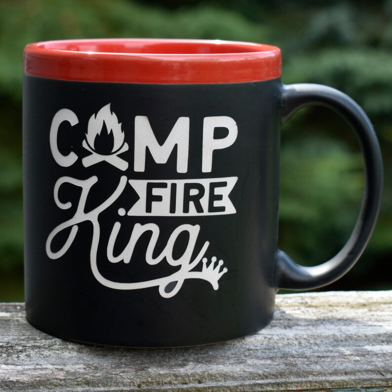Campfire King Queen 22 Oz Coffee Mug Camping Mug Outdoor - Etsy