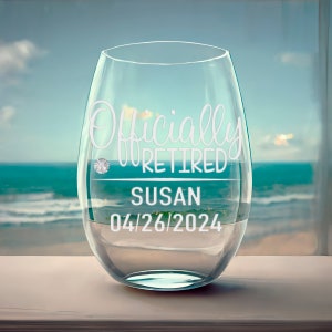 Personalized Retirement Gift - Officially Retired - Custom Retirement ...