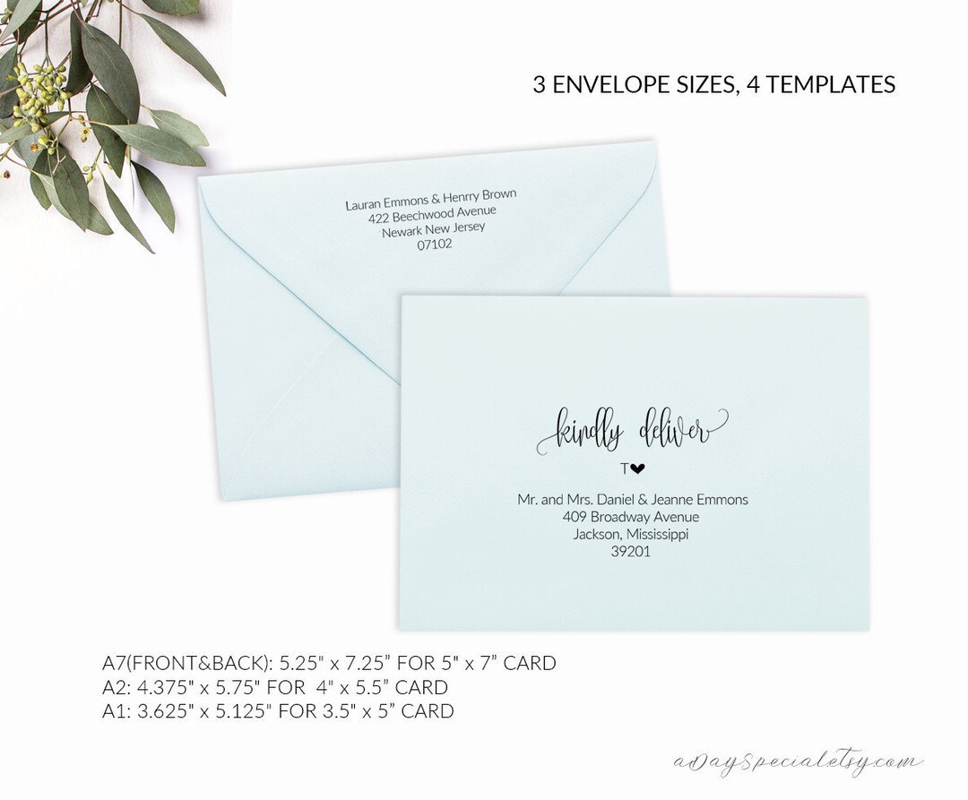 Plantilla de sobre imprimible plantilla de sobre editable - Etsy México