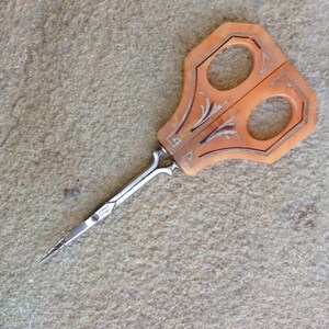 Vintage Bakelite Manicure Set With Scissors, Cuticle Tool and Buffer ...