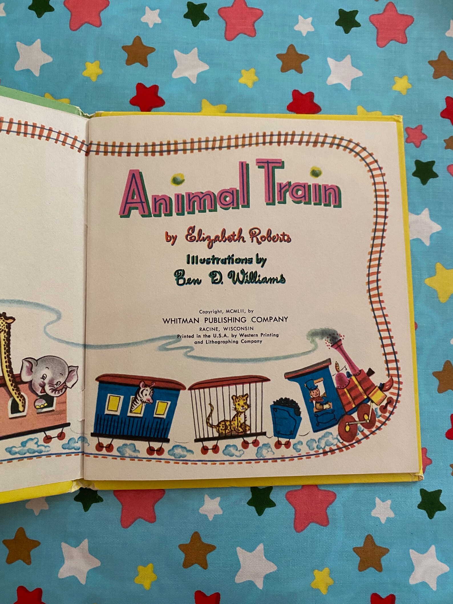 Animal Train 1952 Vintage Children's Boo Tell a Tale - Etsy