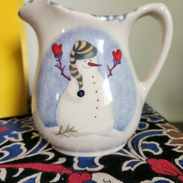 Snowman Pitcher - Etsy
