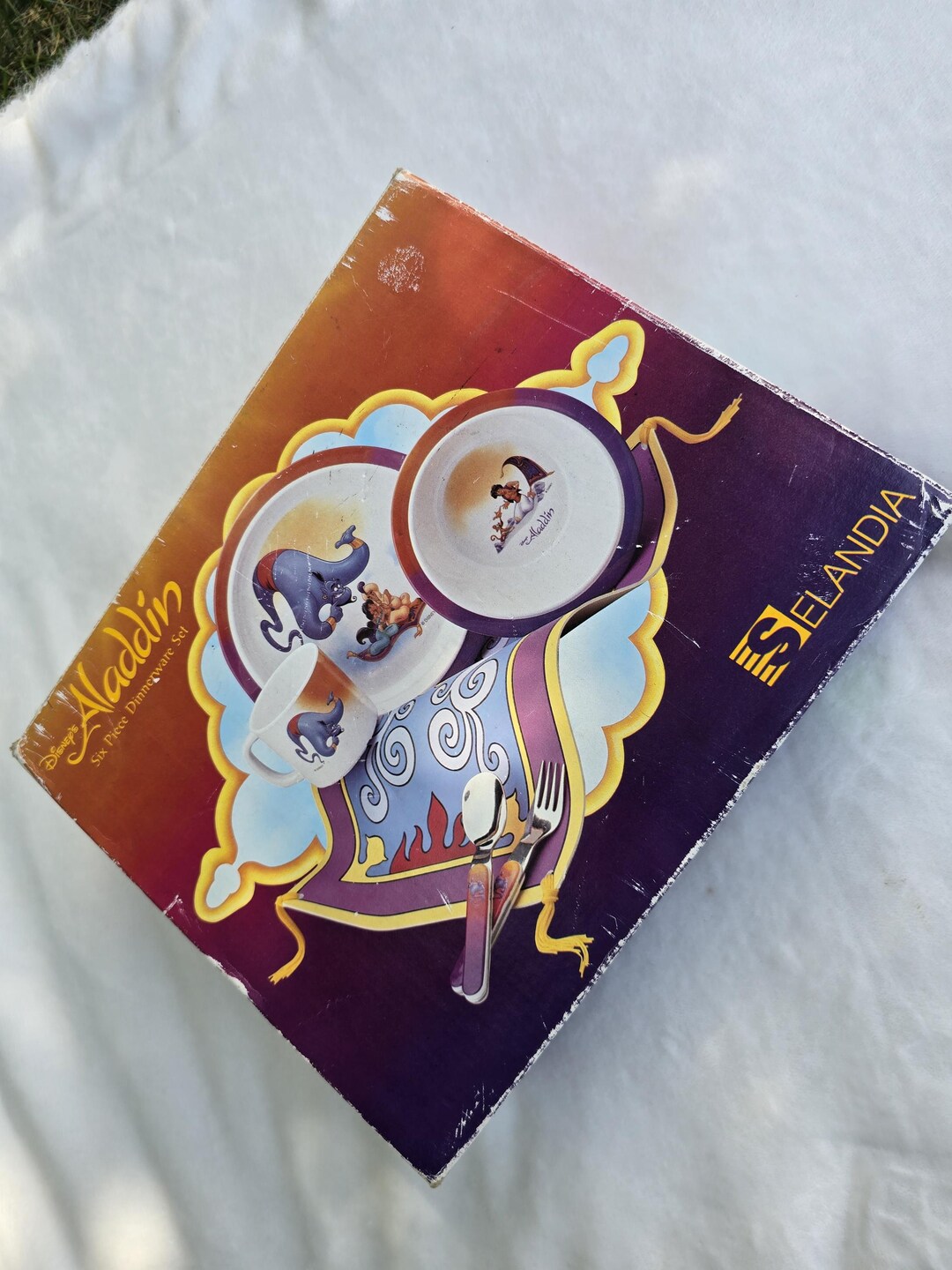 Vintage Disney's Aladdin Six Piece Dinnerware Set - Etsy