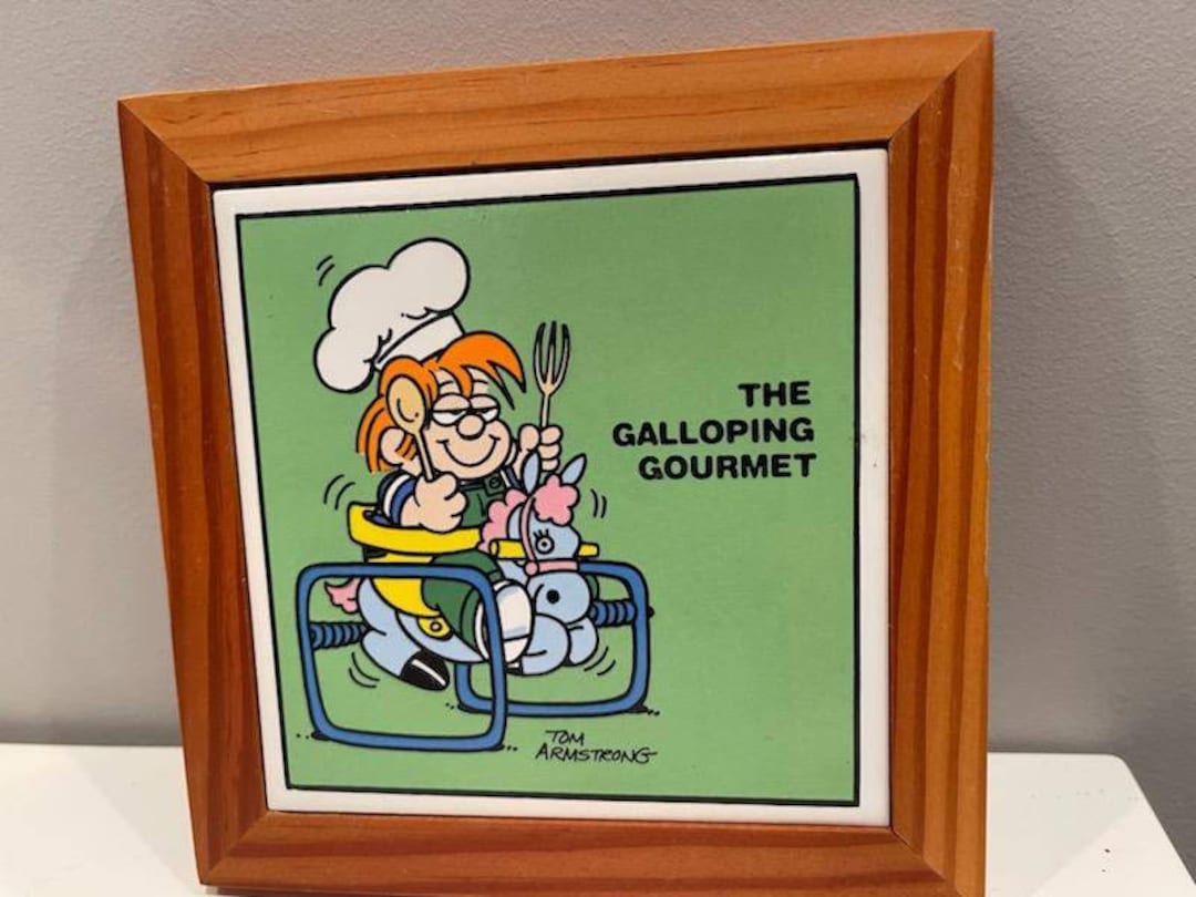 Vintage Marvin Cartoon Picture Trivet-80s the Galloping Gourmet. by Tom ...