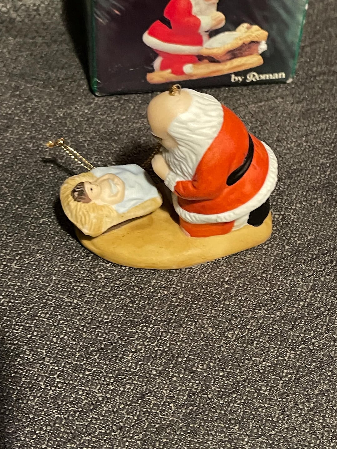 Vintage 1985 Roman the Kneeling Santa Ceramic Ornament - Etsy