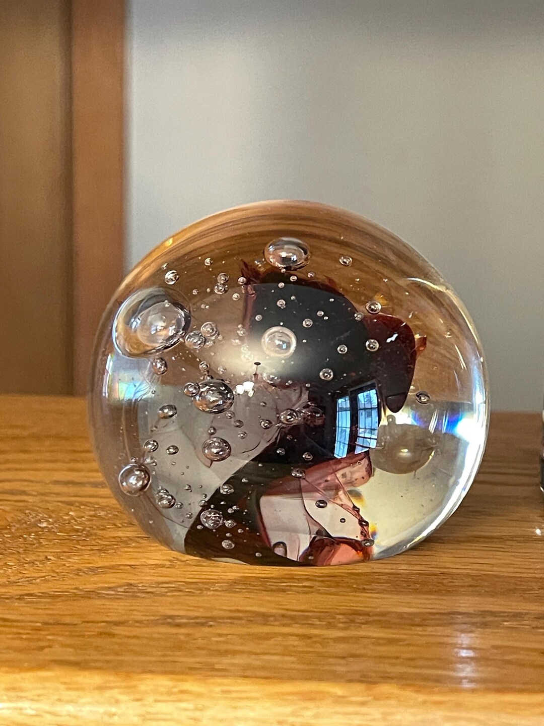 Rollin Karg Art Glass Signed Paperweight ~ With Dancing Swirling ...