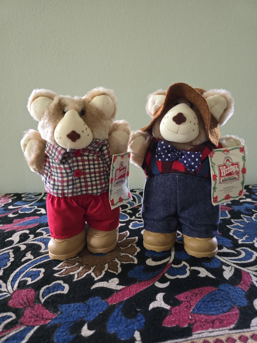 Vintage Wendy's FURSKINS Bears. 1986 Original. Set of 2 - Etsy