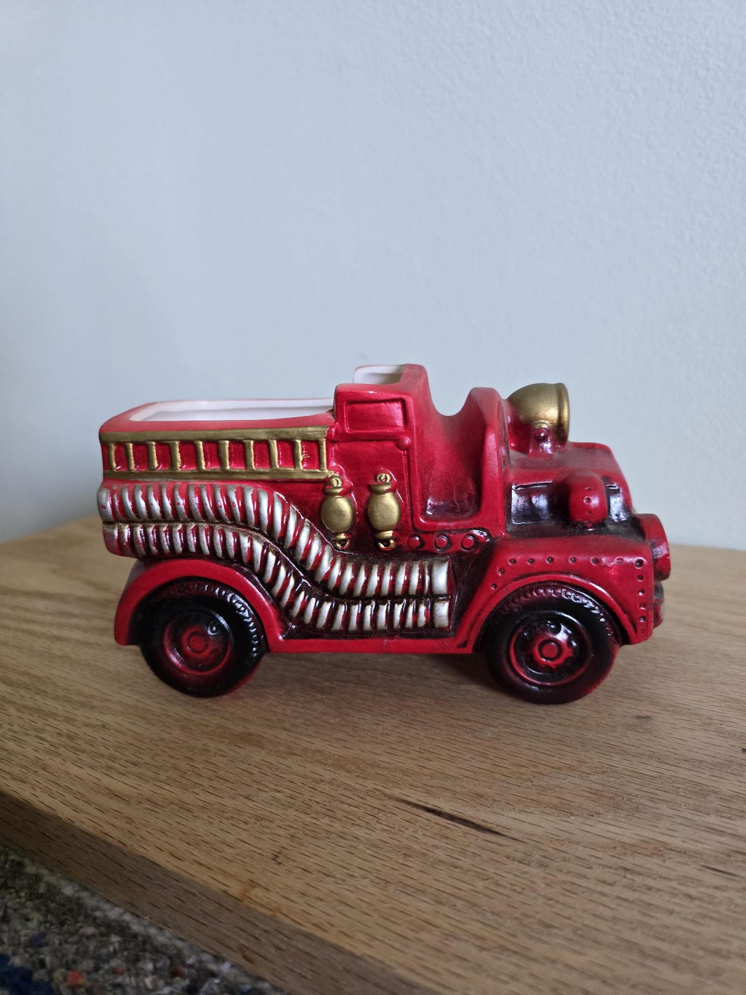 Vintage Relpo Fire Truck Planter Made in Japan - Etsy