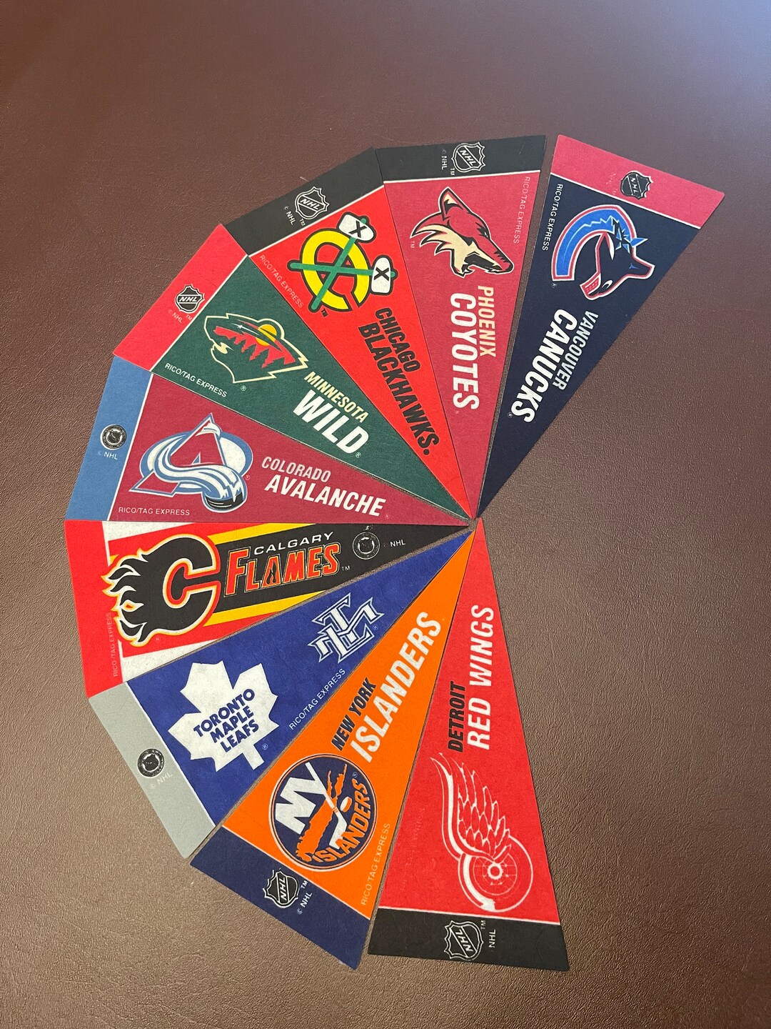 Nine NHL Small Pennants - Etsy