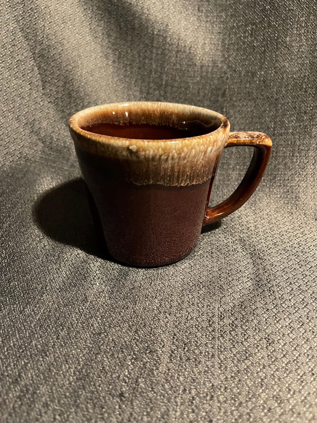 Original Mccoy Pottery Salt Glaze Brown Drip 8-oz Mug Cup Brown USA ...