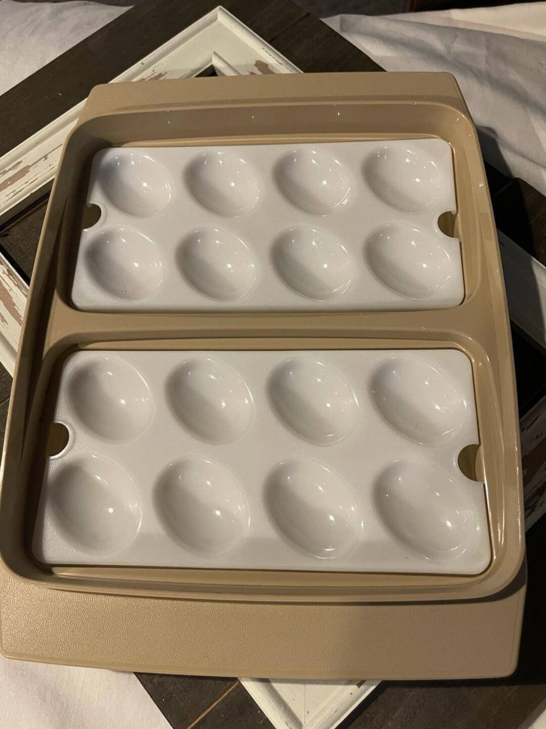 Vintage Deviled Egg Tupperware, Four Pieces. - Etsy