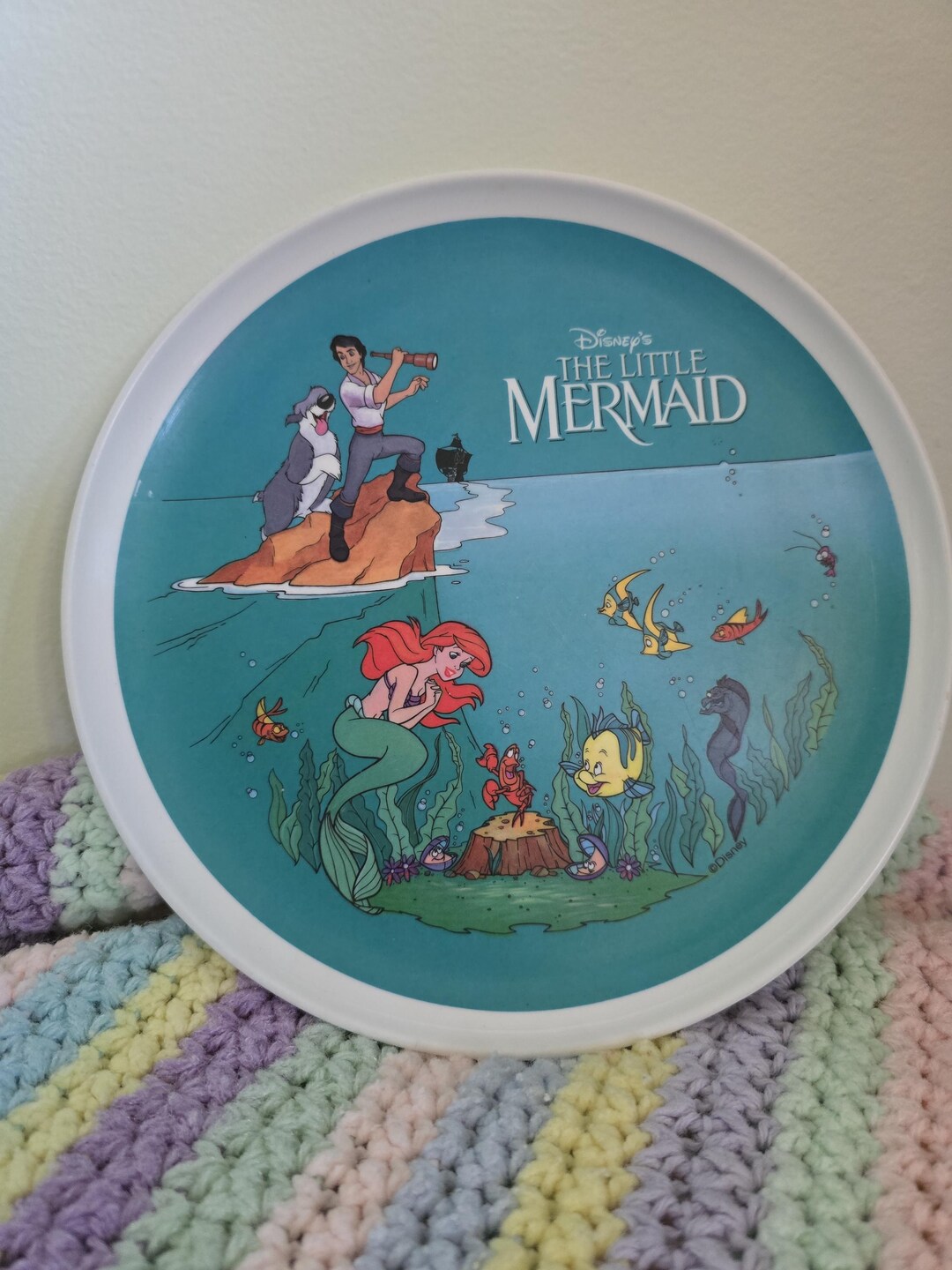 Vintage 90s Little Mermaid Plate - Etsy