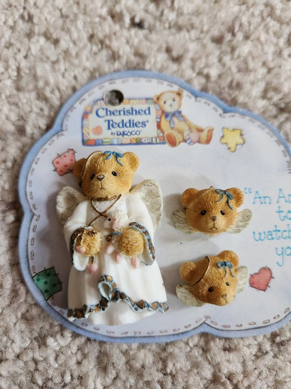 Vintage 1996 Cherished Teddies Angel Brooch/Pin Earri… - Gem Vintage 1996 Cherished Teddies Angel Brooch/Pin Earri… - Gem