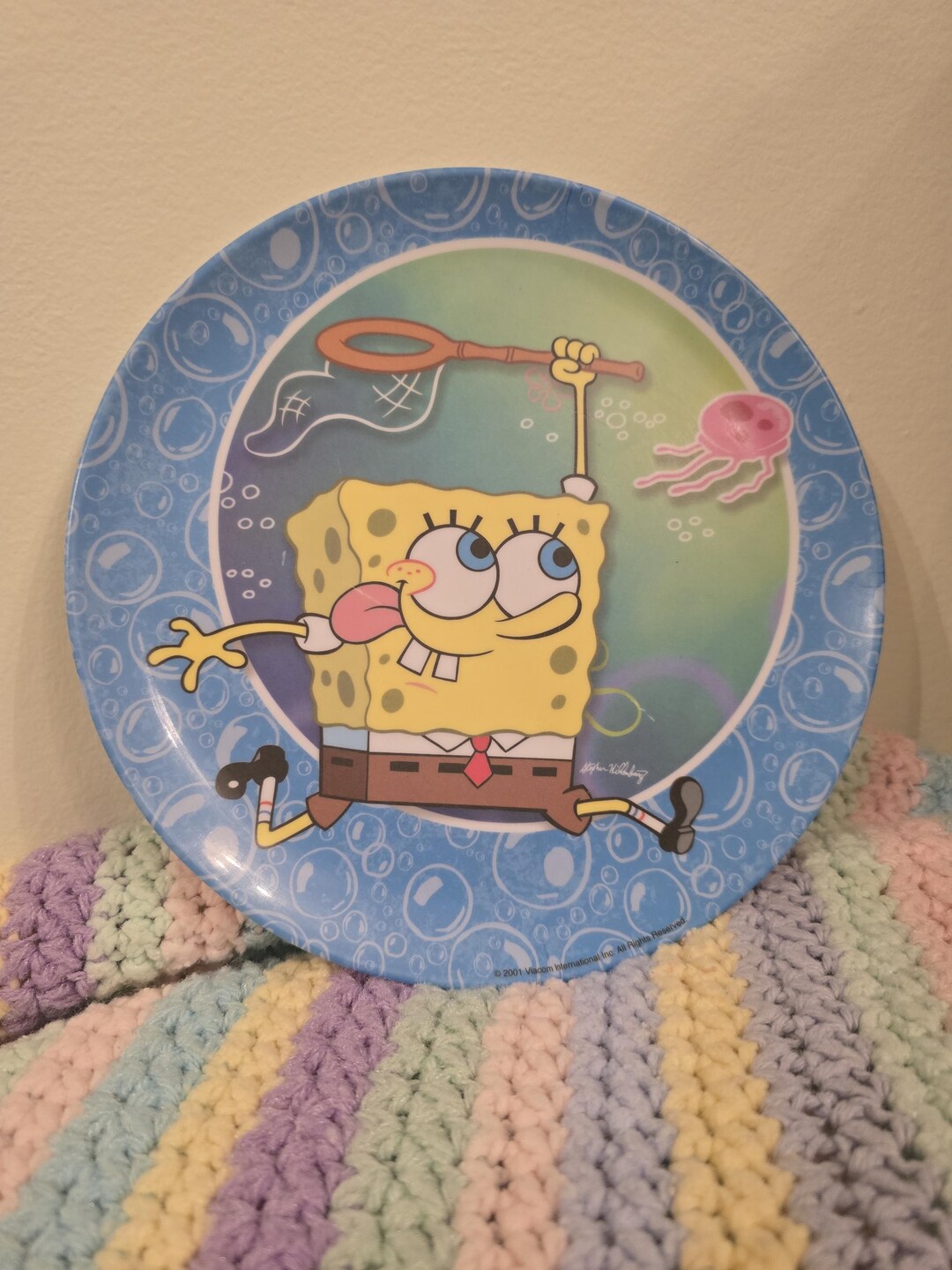 Vintage 2001 Spongebob Plate, Collectable Plate - Etsy
