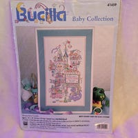 Train Birth Sampler Cross Stitch Kit by Florashell - Etsy
