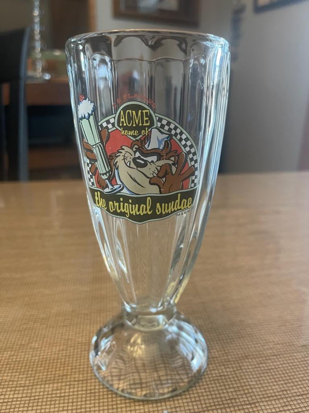 90s ACME Tasmanian Devil Ice Cream Sundae Glass - Etsy