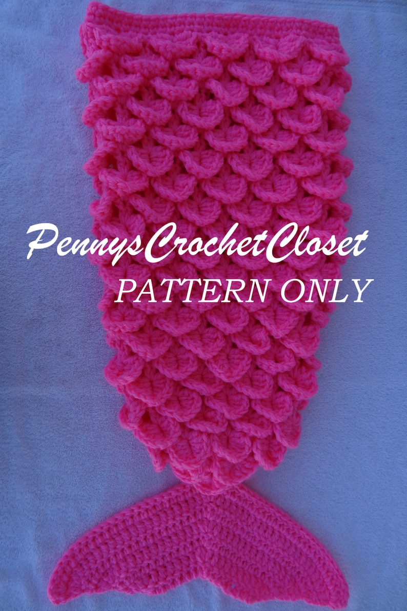 PATTERN ONLY Mermaid Tail Sack, Pattern Includes Sizes 0-6 Months, 6-12 ...