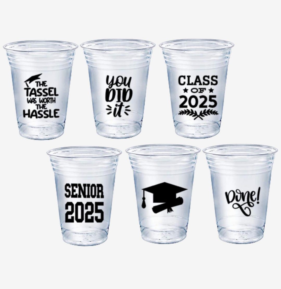 Class of 2026 Party Cups: 16oz Disposable Graduation Cups With Lids ...