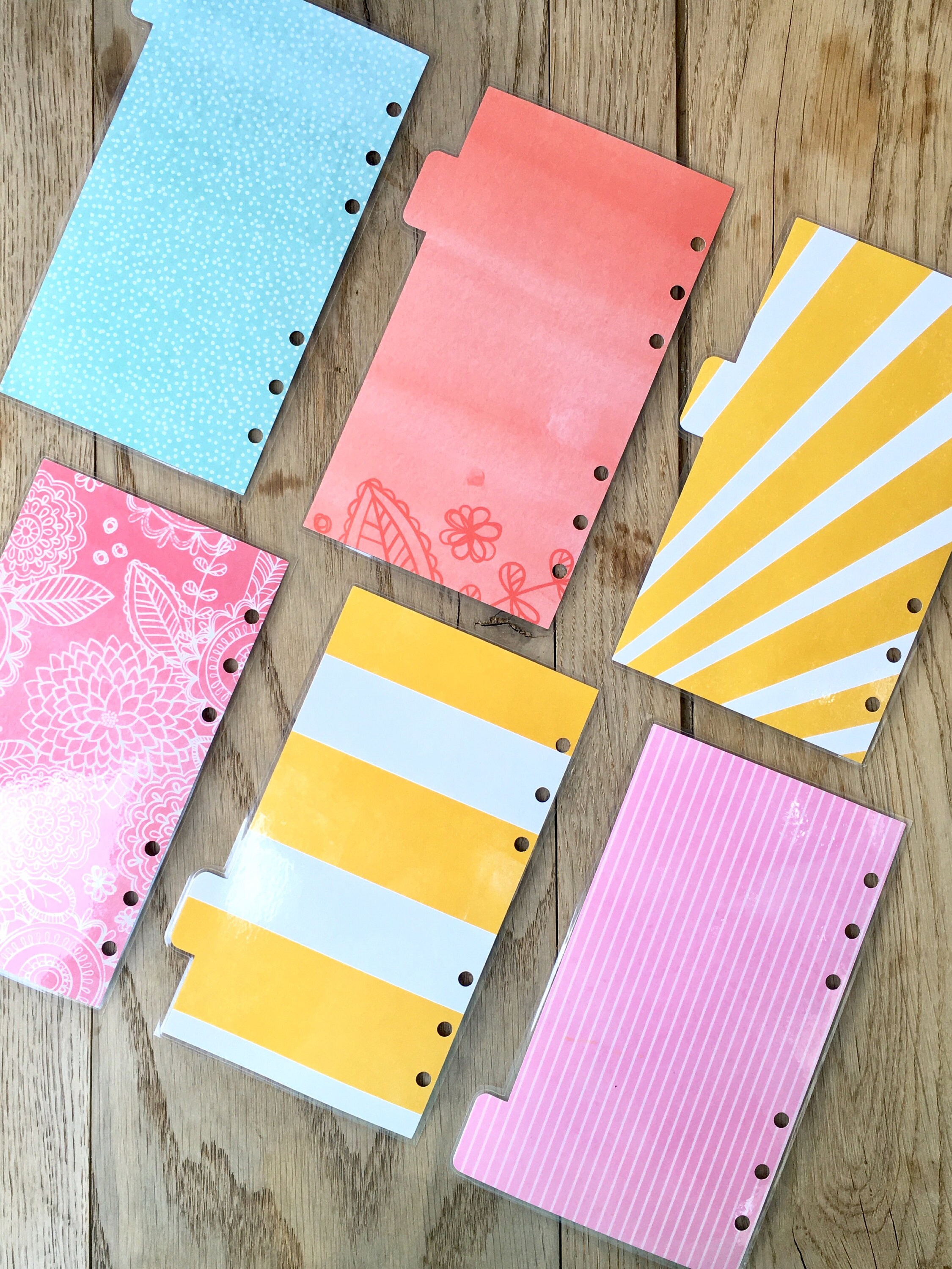 Set of 6 Divider Set A5 / Dividers / Dashboard Set / Planner | Etsy