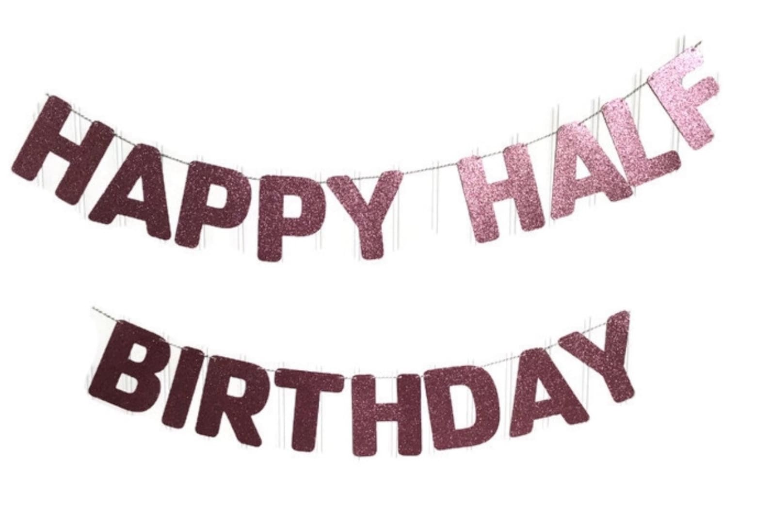 Half Birthday Banner / Custom Banner / Glitter Banner / 6 | Etsy