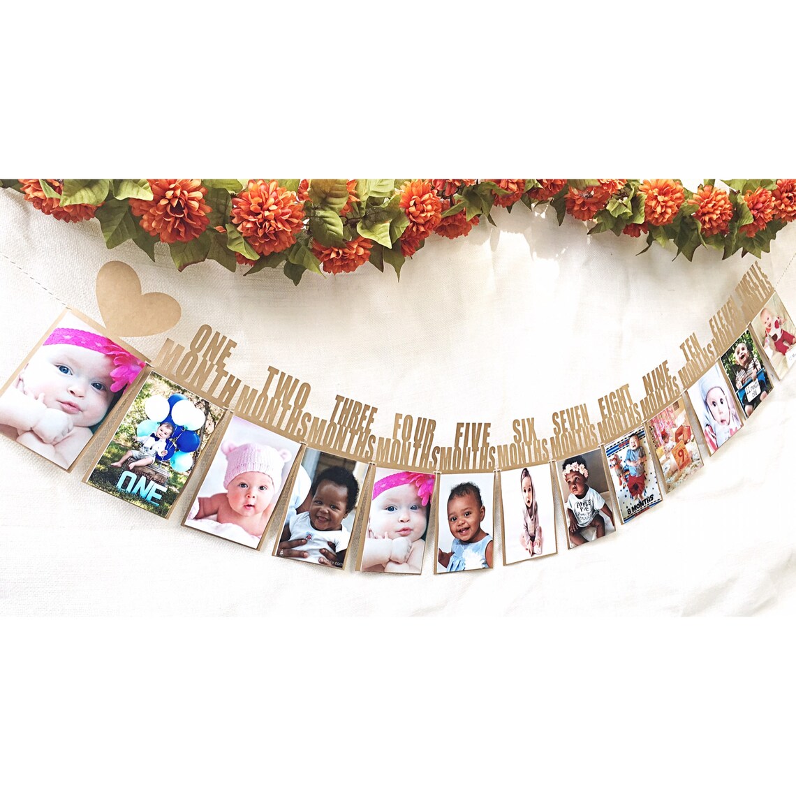 First Birthday Banner / First Birthday Photo Banner / 1st Year | Etsy