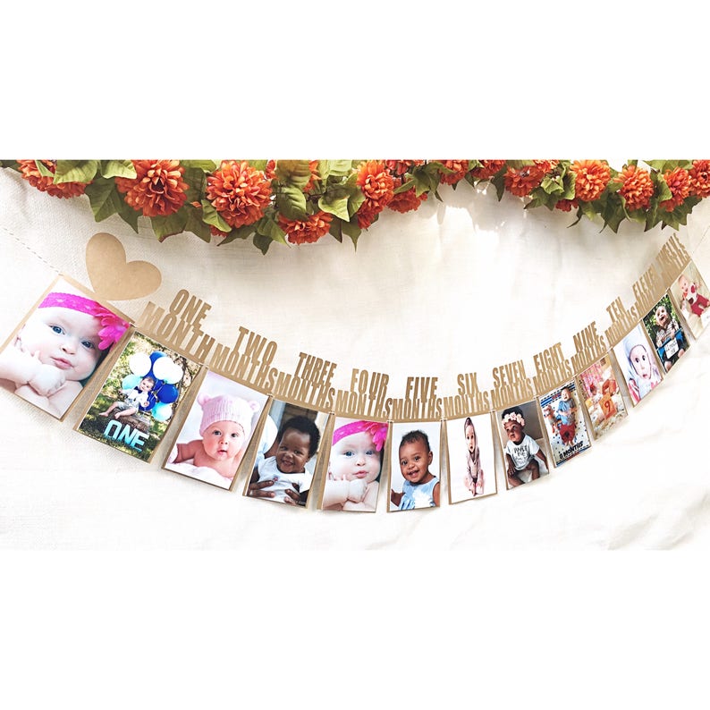 First Birthday Banner / First Birthday Photo Banner / 1st Year | Etsy