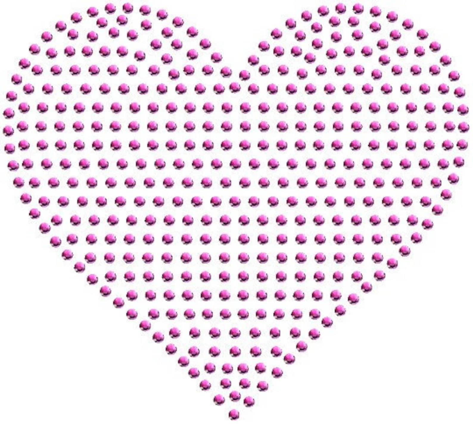 Rhinestone Heart Template SS10 Download -SVG, EPS, PDF and Png - Etsy