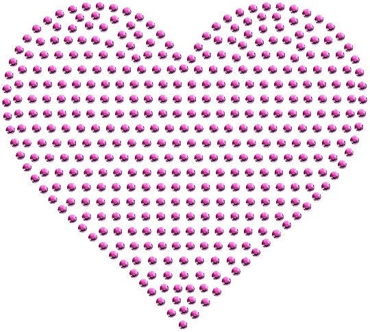 Rhinestone Heart Template SS10 Download -SVG, EPS, PDF and Png - Etsy