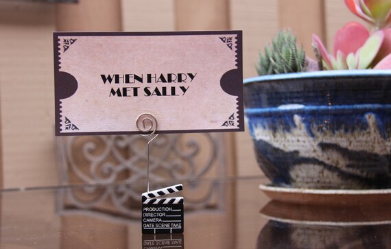 Printable Table Name Cards Old Hollywood Movie Ticket Style - Etsy
