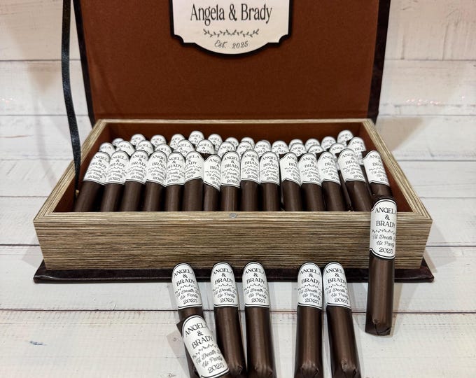 Premium Mini Chocolate Cigar Favors Custom Cigar Box - Etsy