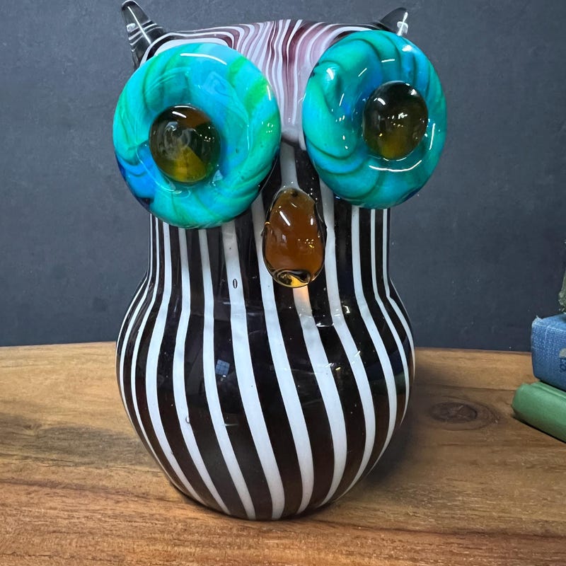 Murano Owl Paperweight - Etsy