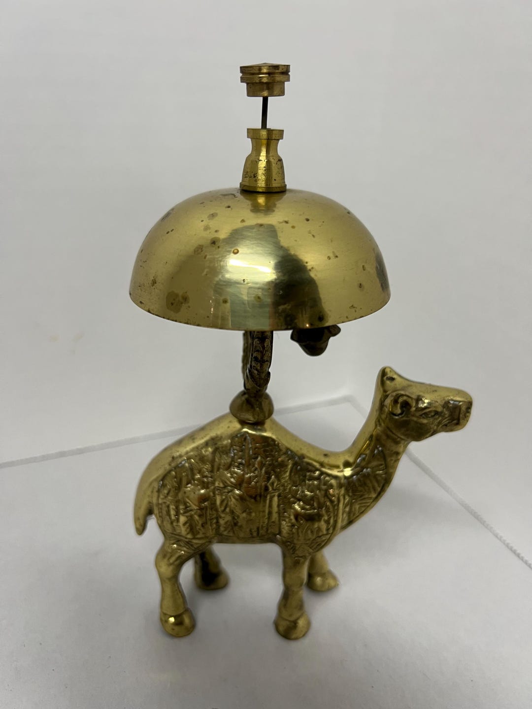Vintage Brass Camel Bellhop Desk Bell - Etsy