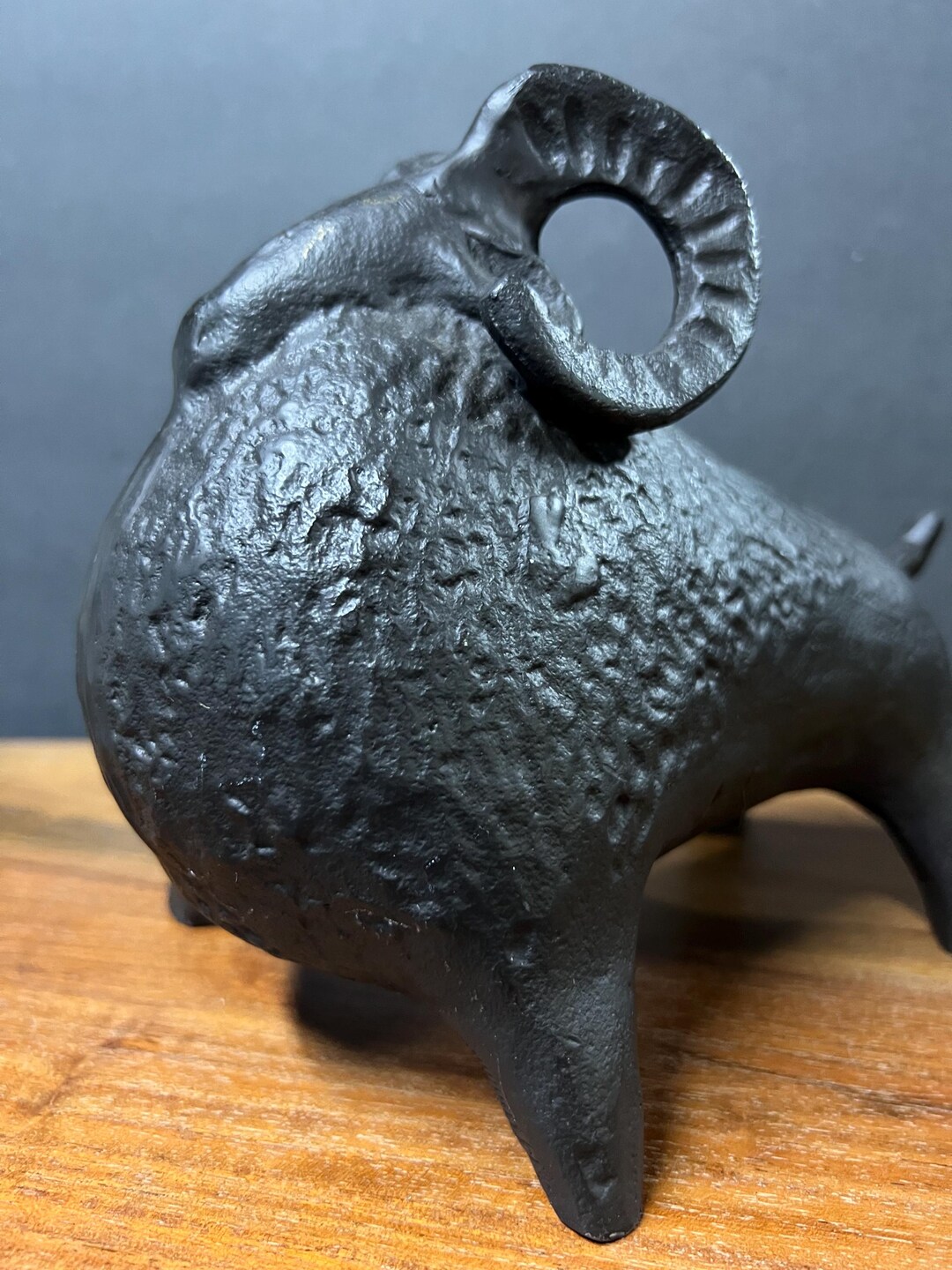 Vintage Metal Brutalist MCM Ram Statue - Etsy